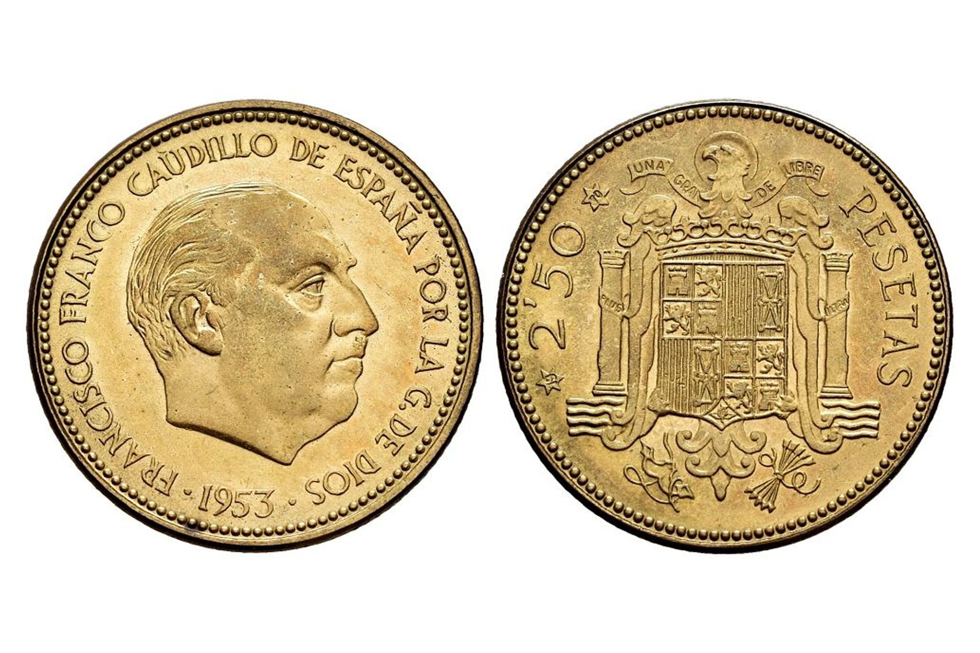 2,50 pesetas de Franco: Esto es lo que vale en euros esta moneda de ...